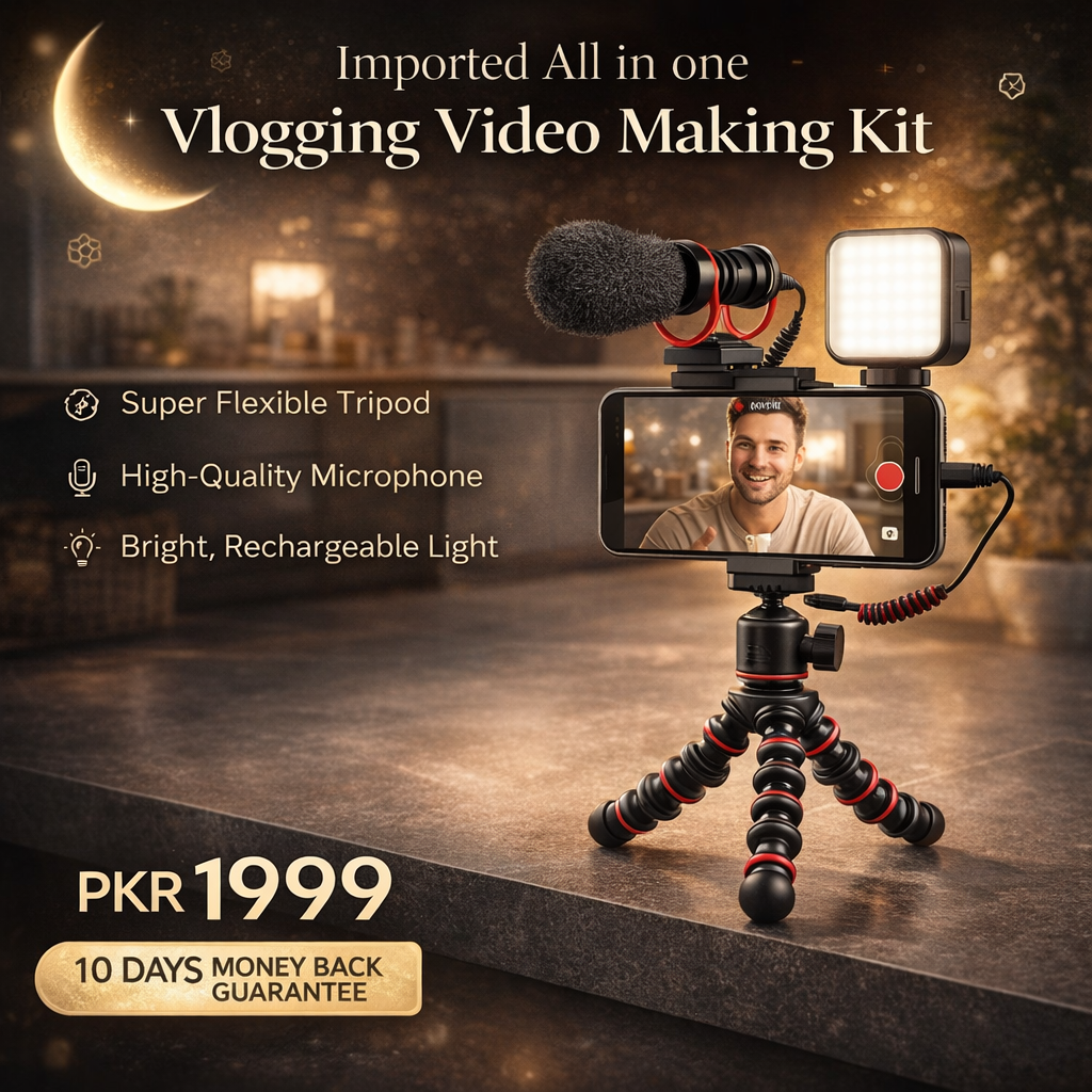 Imported All in one Vlogging Video Making Kit Super Flexible Universal ...