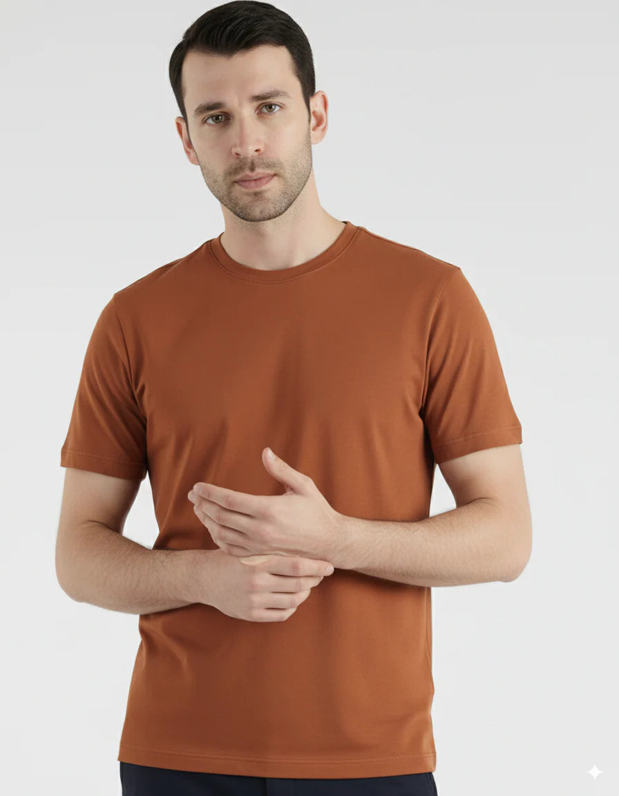 Rust Basic T-Shirt – darvaza.pk