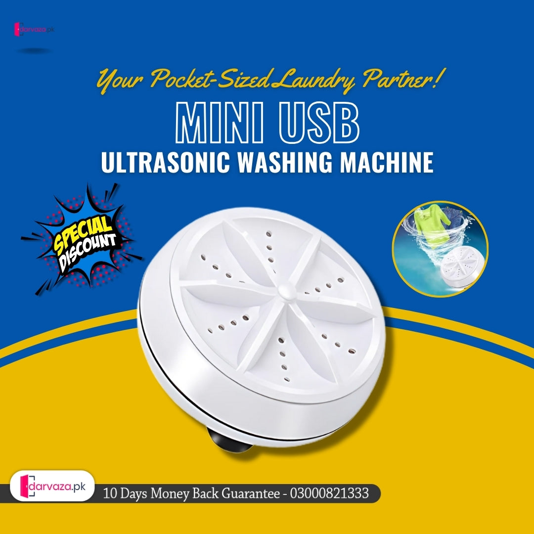 PORTABLE USB ULTRASONIC TURBINE LAUNDRY WASHING MACHINE – darvaza.pk