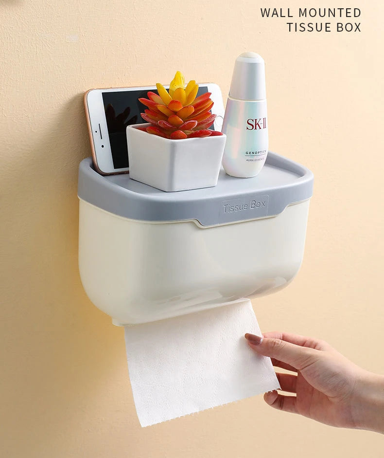 Waterproof Wall Mount Tissue Box Holder For Bathroom, Toilet and Kitch ...