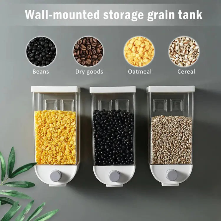 Wall-Mounted Food Storage Dispenser and Organizer for dry foods flour ...
