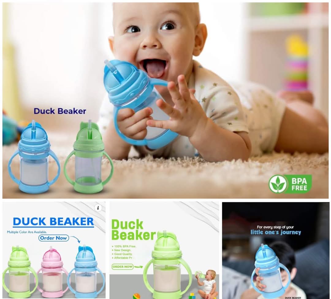 Baby Juice Feeder Duck Sipper Grip and Sip Beaker Bottle for Kids ...