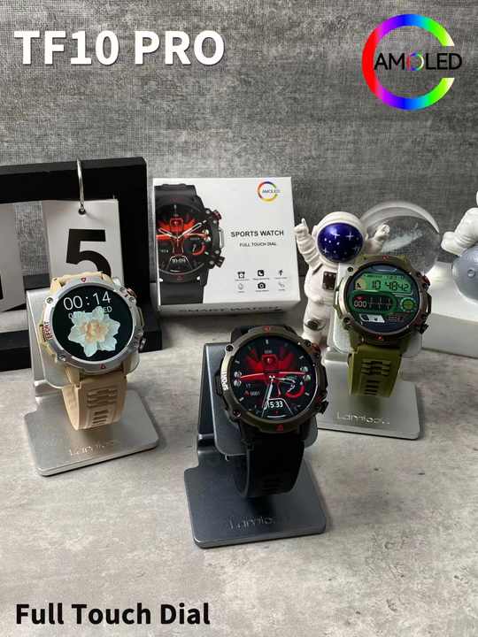 TF10 Pro Round dial Smart Watch with Bluetooth Calling Amoled Screen w ...