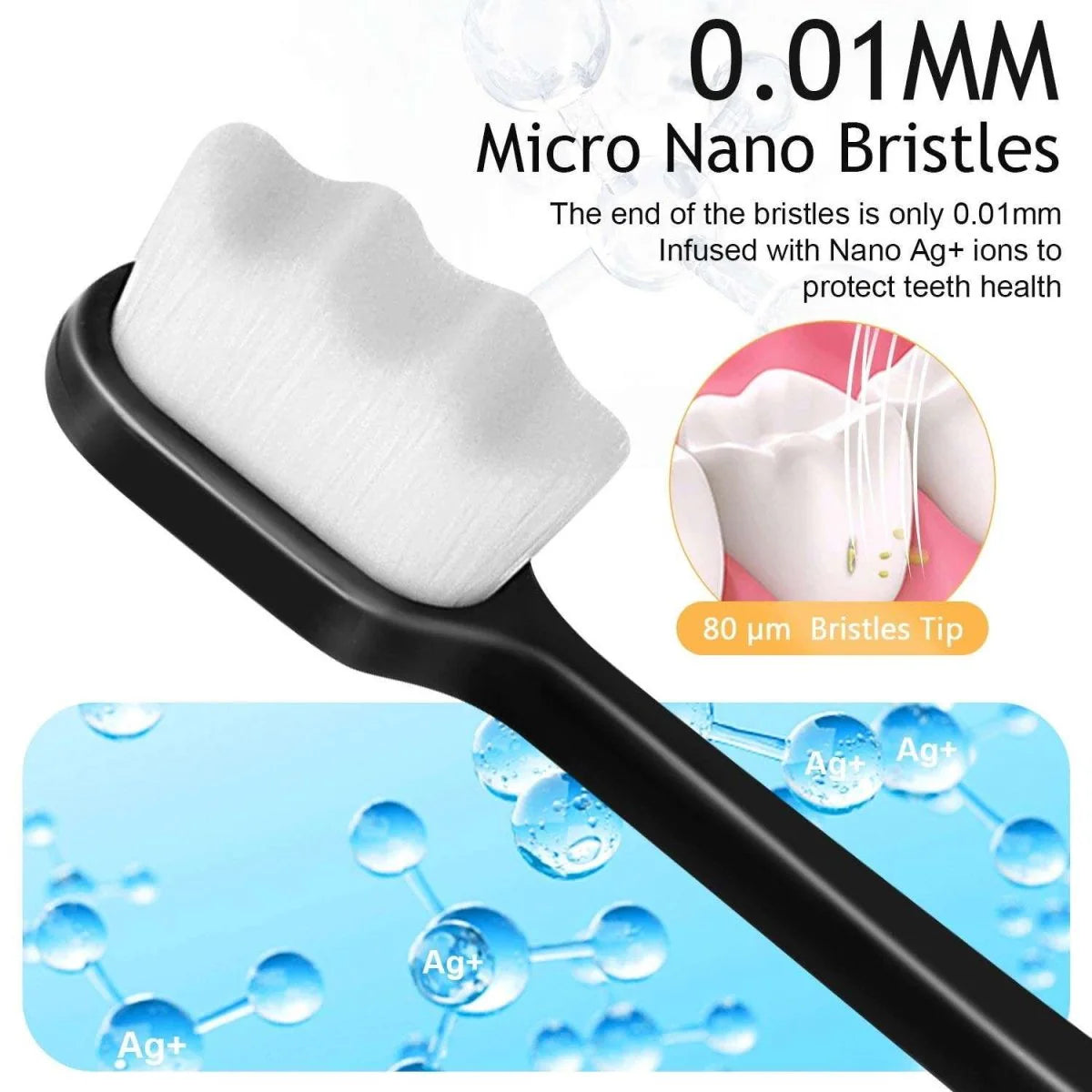 (Pack Of 4) Extra Ultra Soft Nano Toothbrush For Sensitive Teeth Oral ...