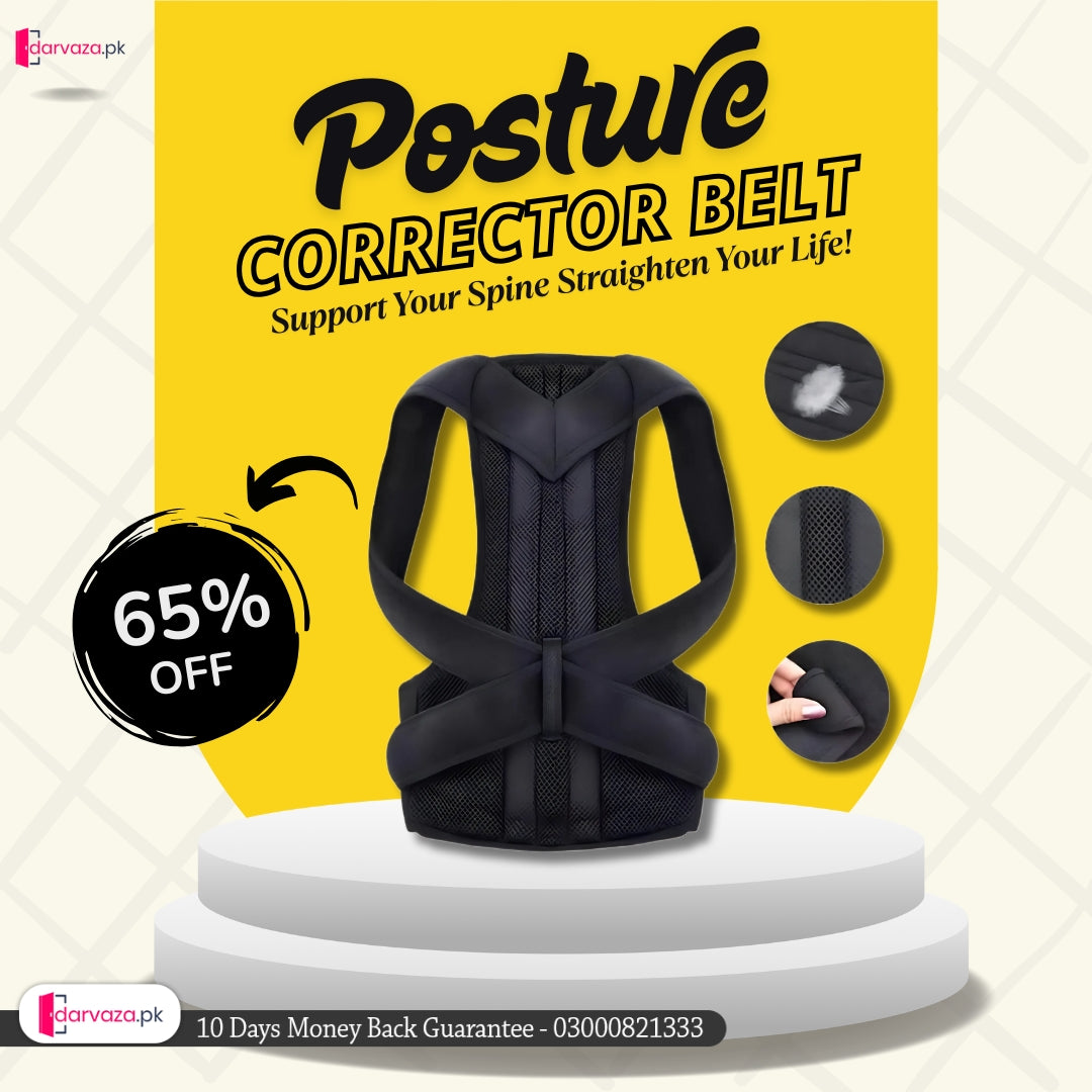 Adjustable Posture Corrector Belt for Waist and Back Support – darvaza.pk